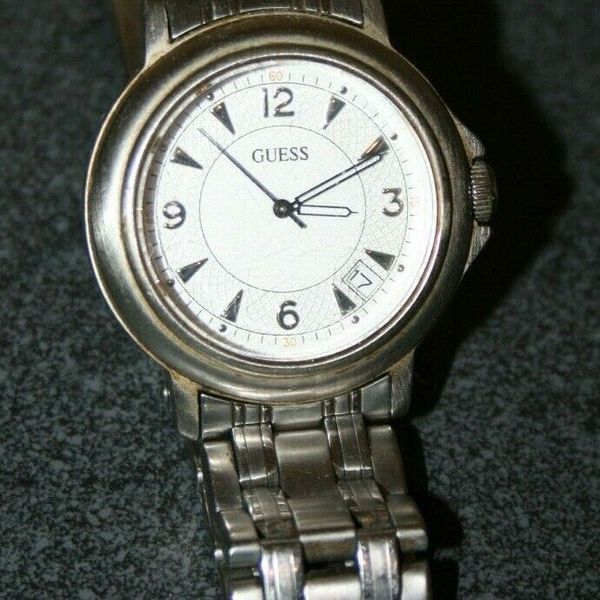 Guess 1997 Silver Colored Water Resistant Stainless Steel Japan ...