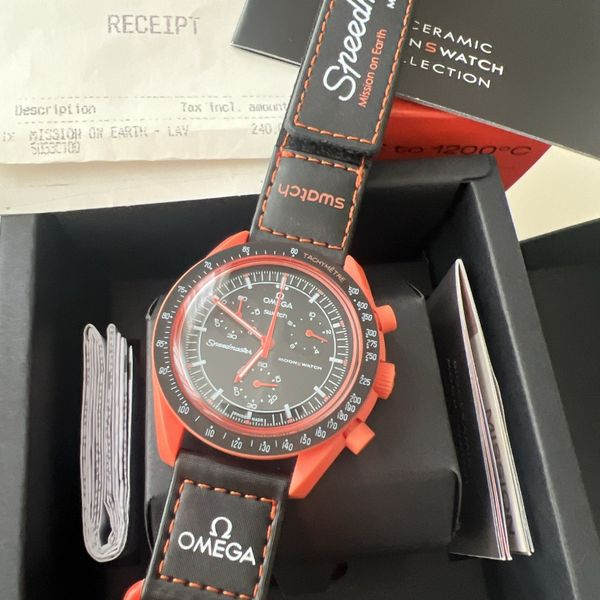 OMEGA x Swatch , Moonswatch ,Mission To Earth â Lavaâ NEW , Receipt ...