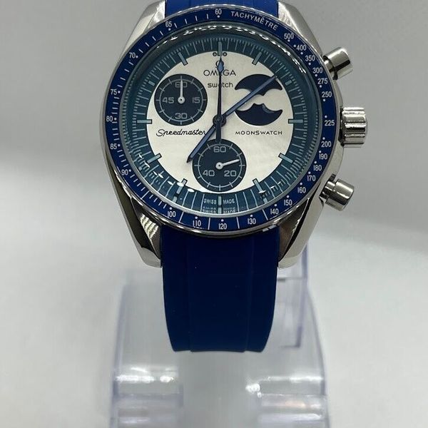 Custom Modded! OMEGA x Swatch MoonSwatch Mission to the Super Blue Moon ...