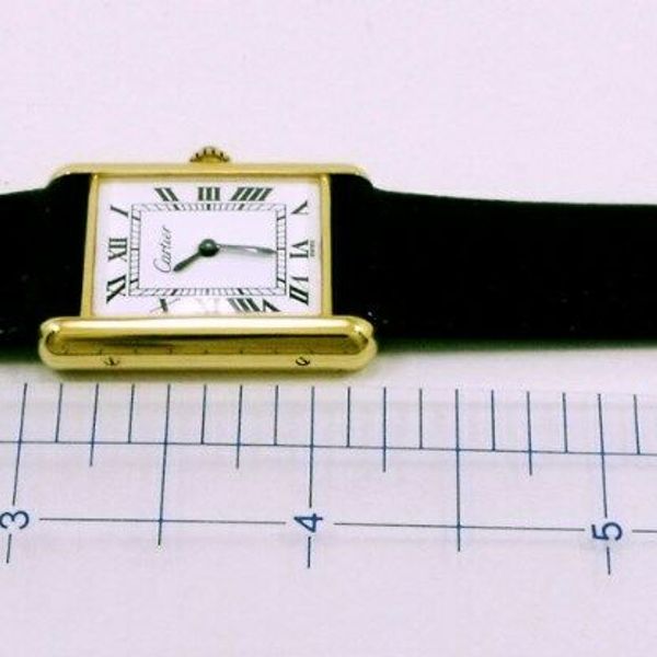 Cartier Authentic Men's Cartier Tank Watch with Cartier Presentation ...