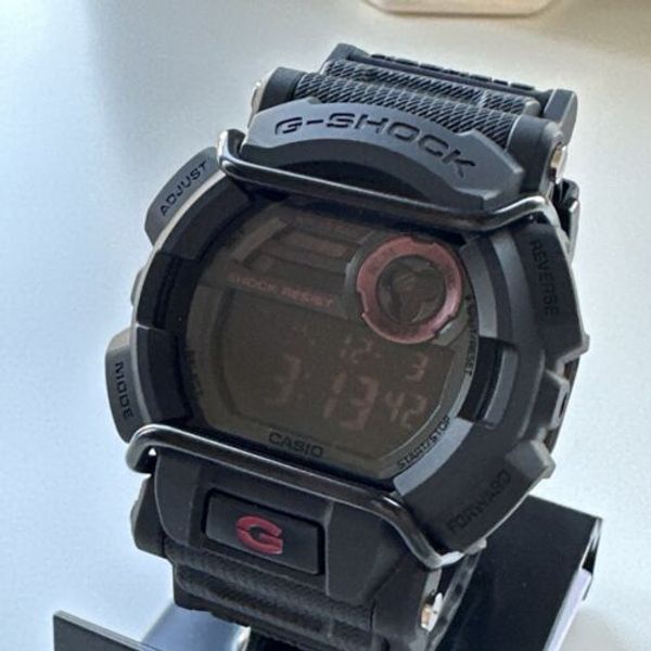 Casio G-Shock Men's Quartz World Time Red Accent Black Resin 50mm Watch ...