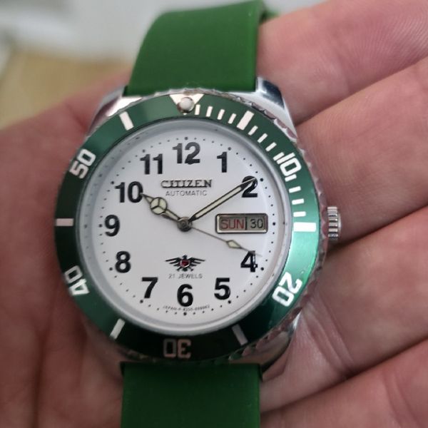 Refurbished Orginal Citizen Divers Watch Automatic Movement 8200A Green ...