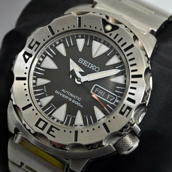 Seiko 2nd Gen Black Monster SRP307 SRP307J1 Japan prospex 4r36 rare ...