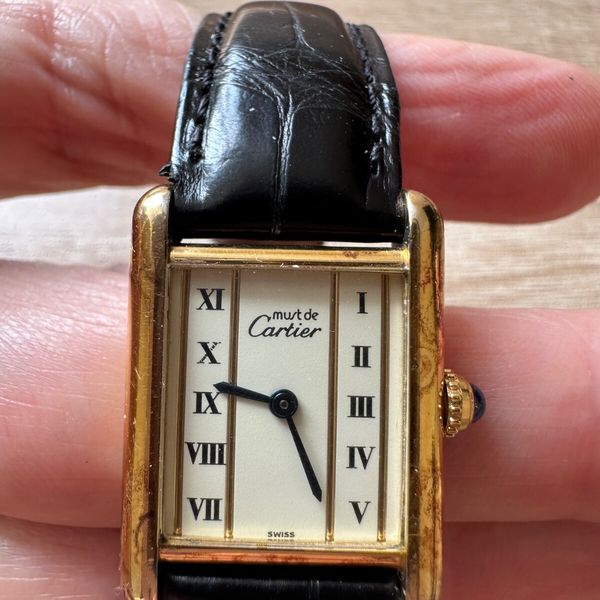 used must de Cartier tank quartz womenâ s watch 925 | WatchCharts ...