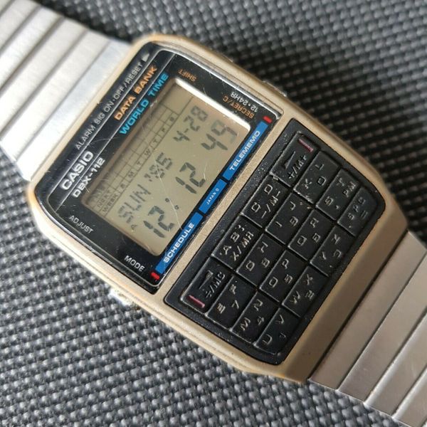 Vintage 1980s Casio Calculator Telememo Data Bank DBX-112 Japan Digital ...
