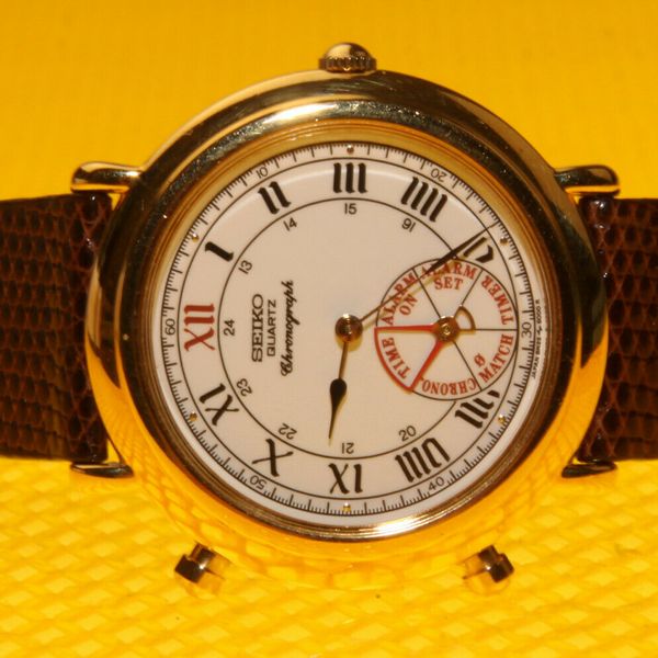 Men's SEIKO "8M25-6009" Dancing Hands Alarm Chronograph Watch | WatchCharts