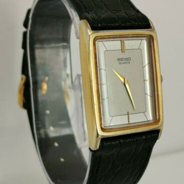 Vintage 1985 Seiko 7430-5560 Quartz Slimline Gold Plated Gents Wrist ...