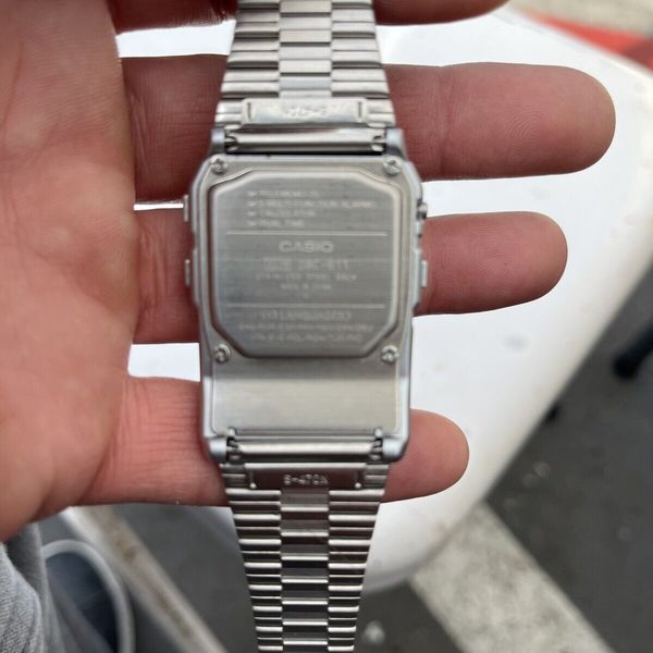 CASIO DBC DATABANK VINTAGE SERIES Stainless Steel DIGITAL WATCH ...