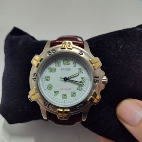 Rare! Vintage Guess 1997 Watch Unisex 40mm Dial Leather, New Battery ...