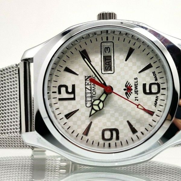 citizen automatic men's gold plated day date vintage japan made watch ...