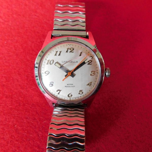 Vintage Caravelle by Bulova N4 34mm Men's Mechanical Wrist Watch ...