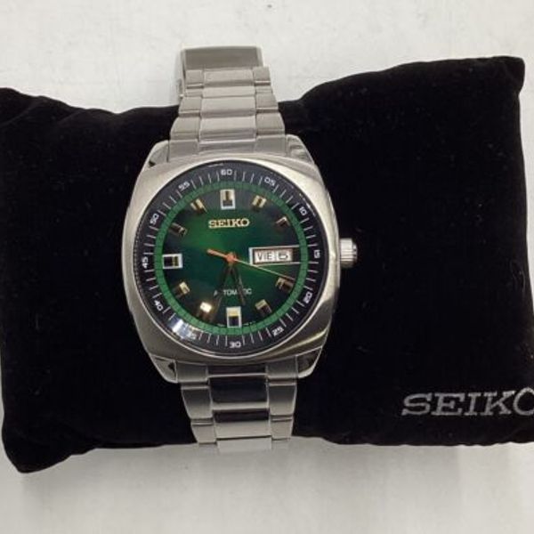 SEIKO SNKM97 Men's Recraft Series Automatic Stainless Steel Green Dial ...