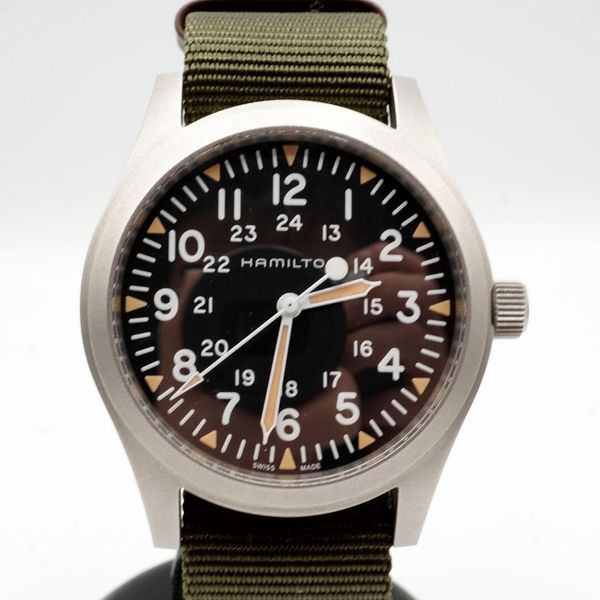 [ Mint ]Hamilton Khaki Field Mechanical Black Dial 42mm Mens Watch ...