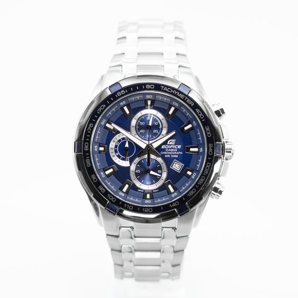 Casio Edifice Analog Chronograph Watch - Blue - EF 539D 2AV Stainless ...