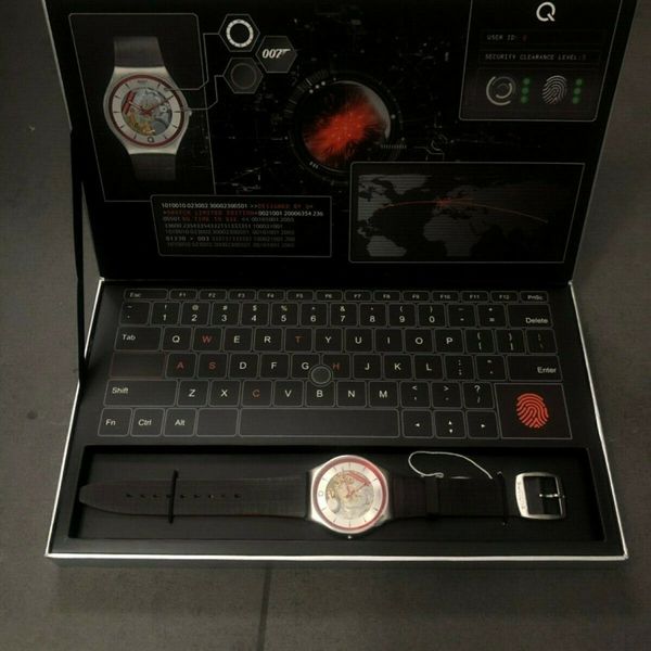 Swatch 007 Q Uhr 42mm James Bond Special Edition Limited Skin Irony ...