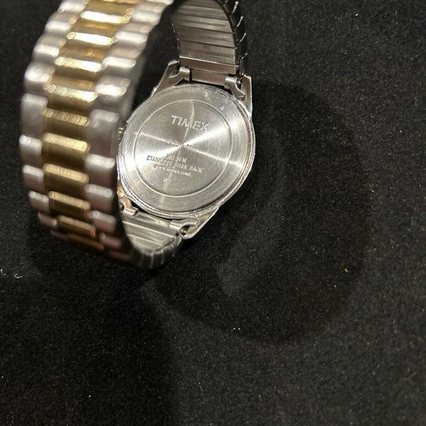 Timex Men's Sport Two-Tone Stainless Steel Expansion Band,Date And Back ...