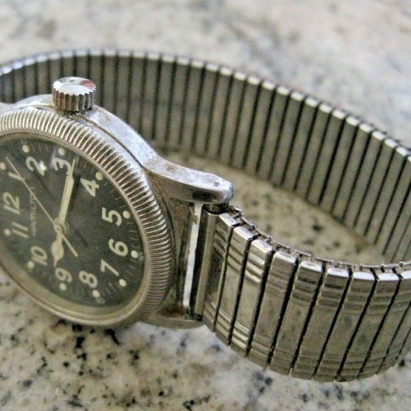 Vintage Hamilton WW2 Military Style Quartz Model 9715 32MM Watch SS New ...