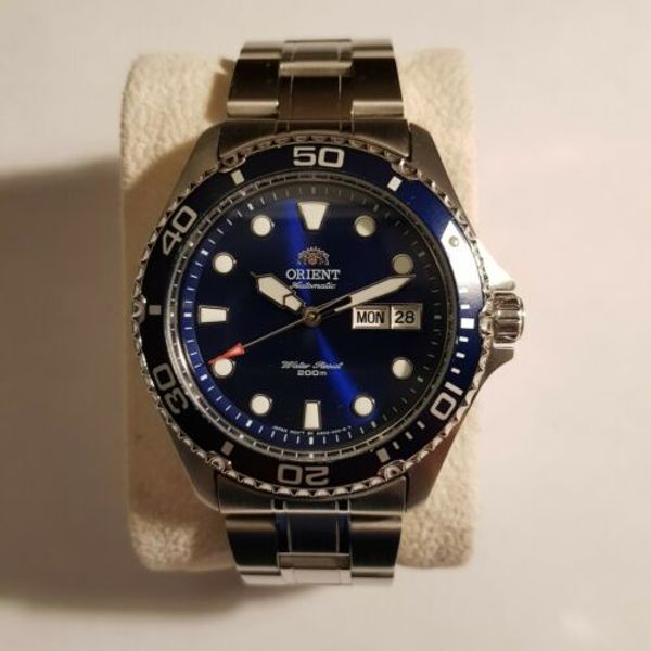 Orient Ray II Automatic 200M FAA02005D9 Blue Dial Men's Dive Watch ...