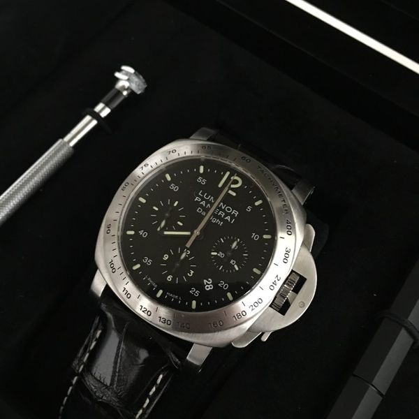 FS: Panerai PAM 250 K Serial Luminor Daylight Chrono 44mm Stainless ...