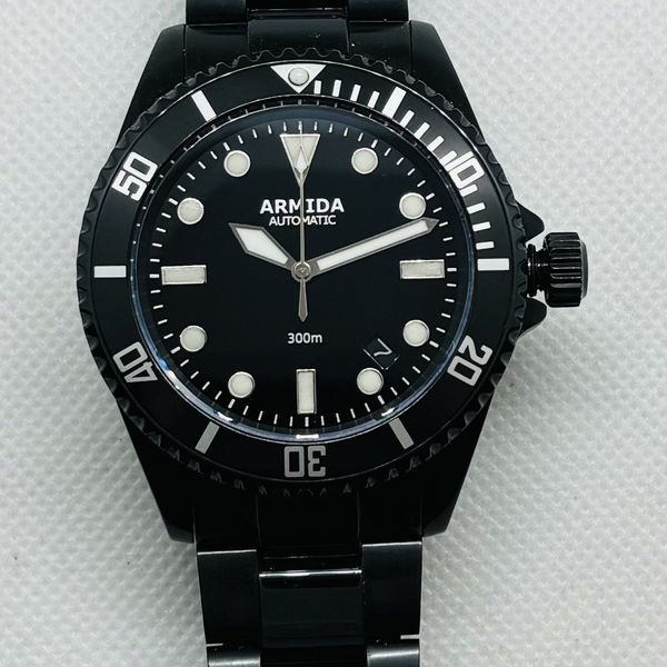 SOLD*********Armida A2 black dial NH35 PVD case + Extras Very good ...