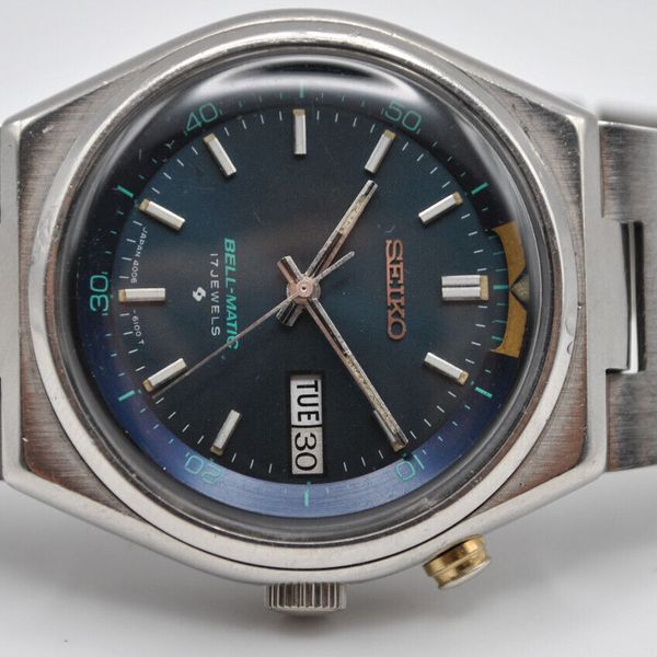 Seiko Bellmatic 4006-6080 automatic alarm day and date gents stainless ...