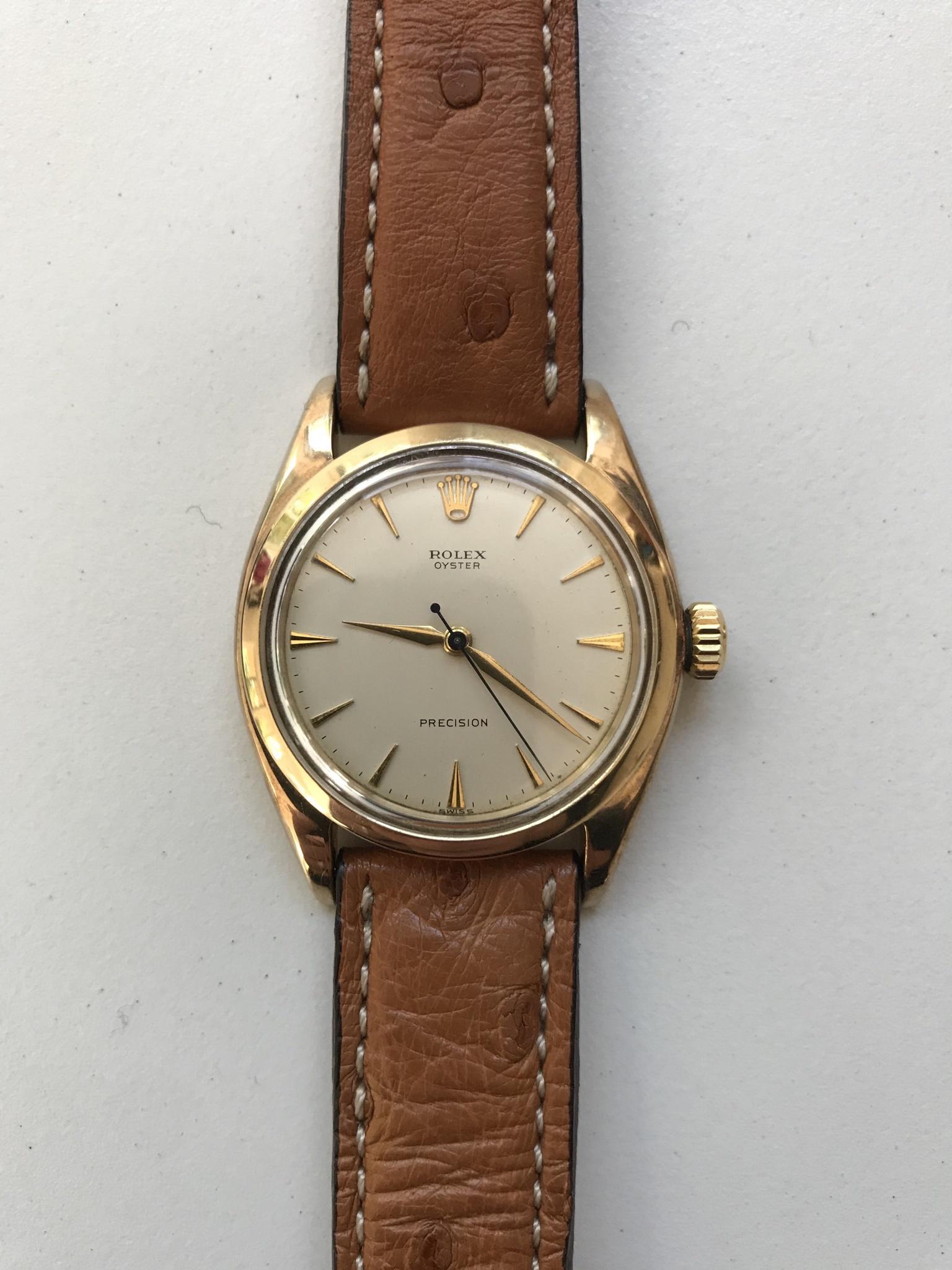 [WTS] Rare Solid Gold Rolex 6426 Oyster Precision Manual Wind ...