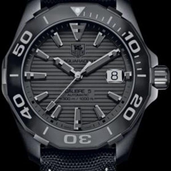 TAG Heuer Aquaracer Calibre 5 Black Phantom Limited Edition WAY218B ...