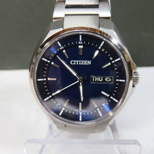 Citizen Attesa Eco Drive Radio At6050-54L Titanium Sapphire Watch Auth ...