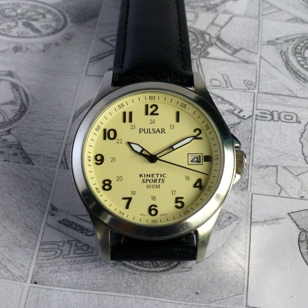 Pulsar by Seiko Men's Kinetic Watch 39 mm - YT57-X041 New Crystal and ...