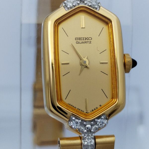 Seiko Rare NEW Ladies Diamond Dress Watches 2E20-6459 | WatchCharts ...