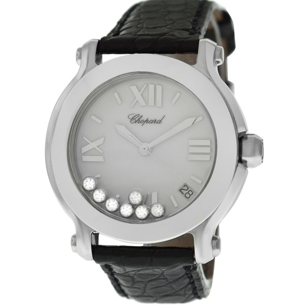 Chopard Happy Sport 27/8475 Dancing Diamonds Date Steel 36MM Ladies ...