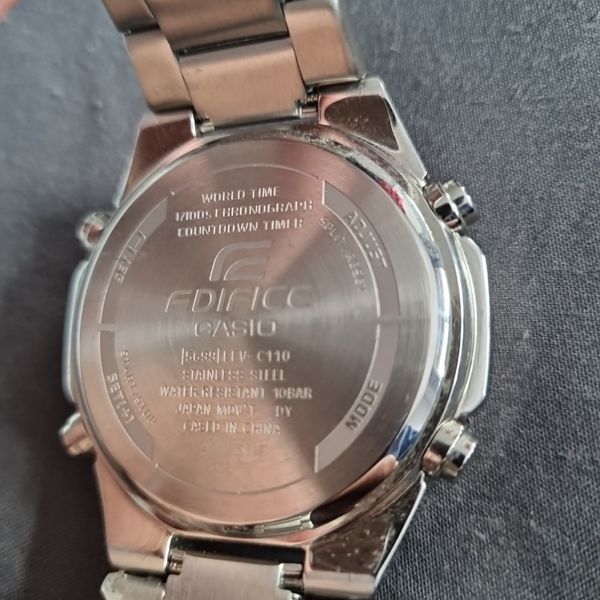 Mens Casio Edifice EFV-C110D-2A Digital Watch Blue Analog, Stainless ...