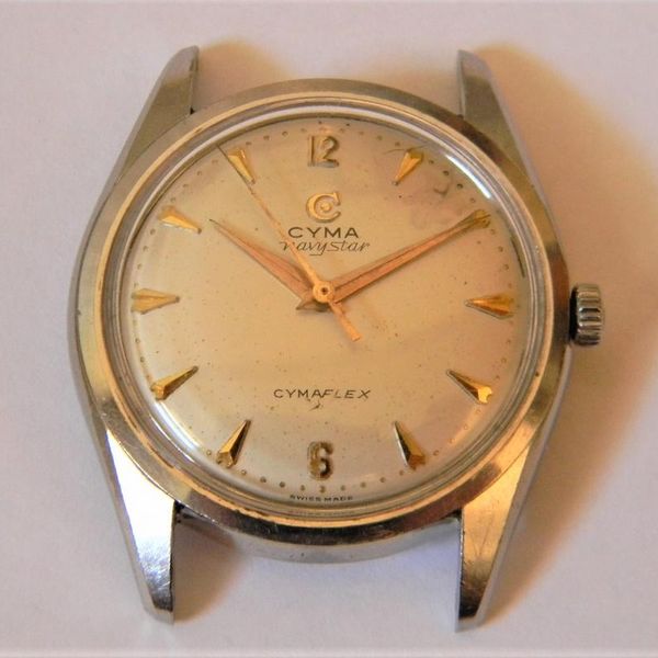 FS CYMA Navystar CymaFlex cal R.459 Tavannes 17 Jewels Full Steel Case ...