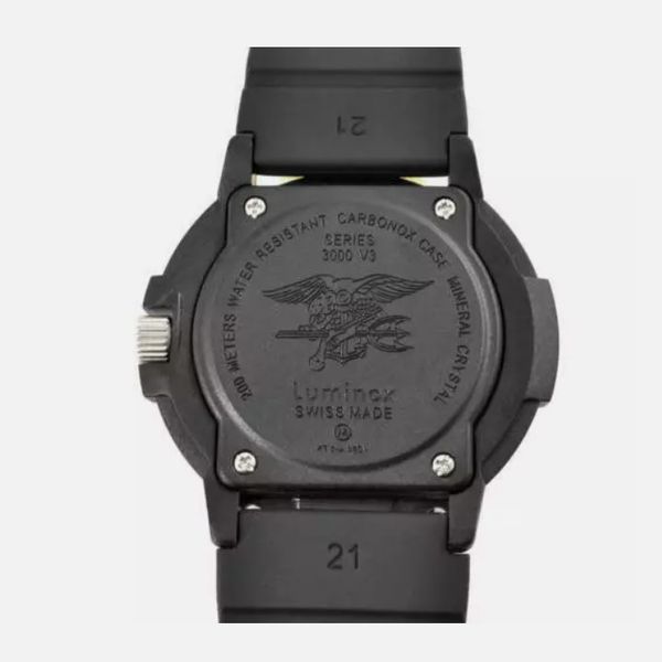 Luminox Men's Watch Original Navy Seal Yellow Dial Black Rubber Strap ...