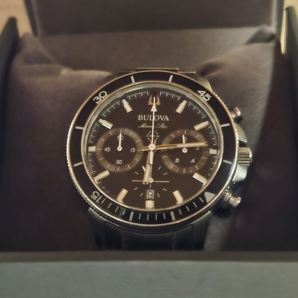 Bulova 96B272 Men's Marine Star Series C/Black Dial Chronograph Quartz ...