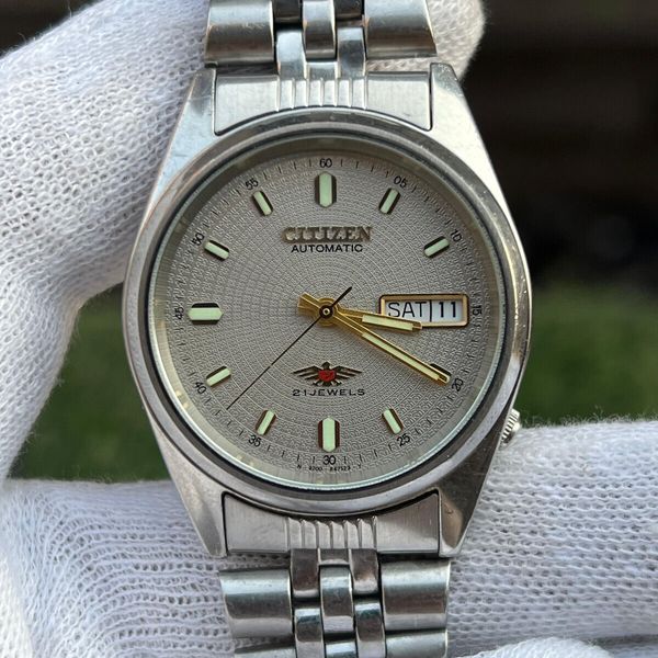 Vintage Citizen Eagle 7 Automatic Gray Dial DayDate 21 Jewels Men's ...