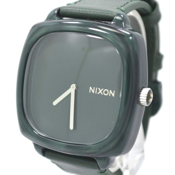 Nixon The shutter/hot stepper Women's Green Leather Plastic Case Watch ...