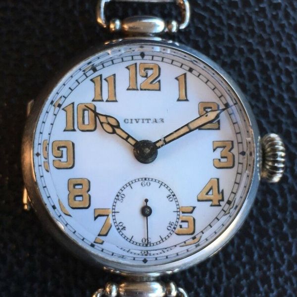 Vintage Military CIVITAS Watch .925 Silver Swiss Made Mint Condition ...