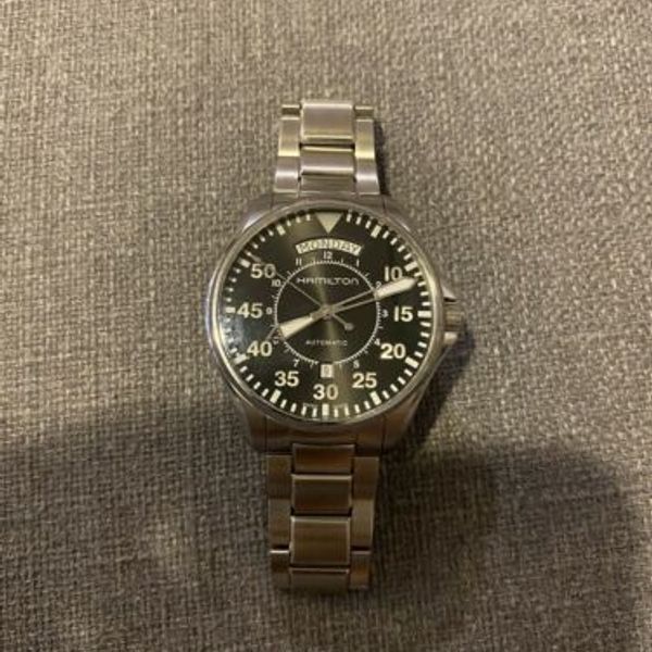 Hamilton Khaki Aviation Pilot Day/Date Interstellar Cooper Mens ...