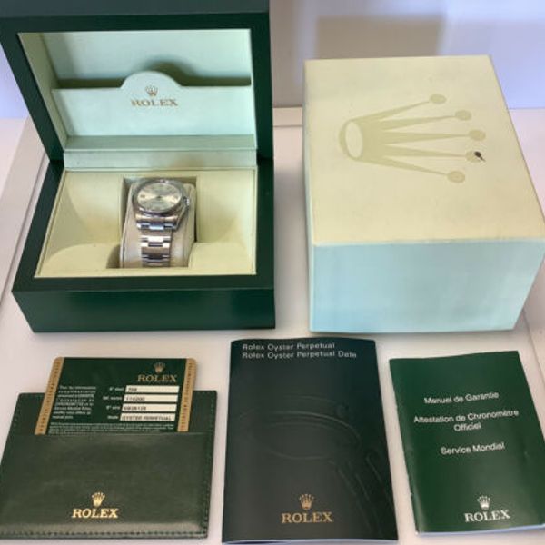 ROLEX 114200 AIR KING STAINLESS STEEL G SERIAL NUMBER BOXES AND ...