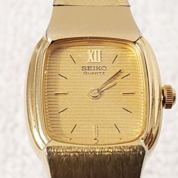 Vintage Seiko Women's Quartz Watch Gold Tone S Steel Base Metal Roman Numeral | WatchCharts ...
