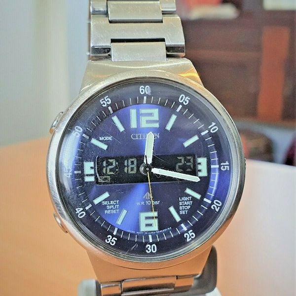 Citizen Promaster SS blue dial ana-digi watch cal C452 | WatchCharts ...