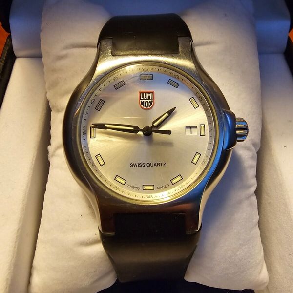 Luminox 700 series Mens field dress watch, silver face | WatchCharts ...