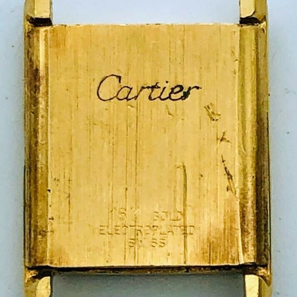 Vintage Cartier 18k Gold Electroplated Swiss Made Wristwatch Case ...