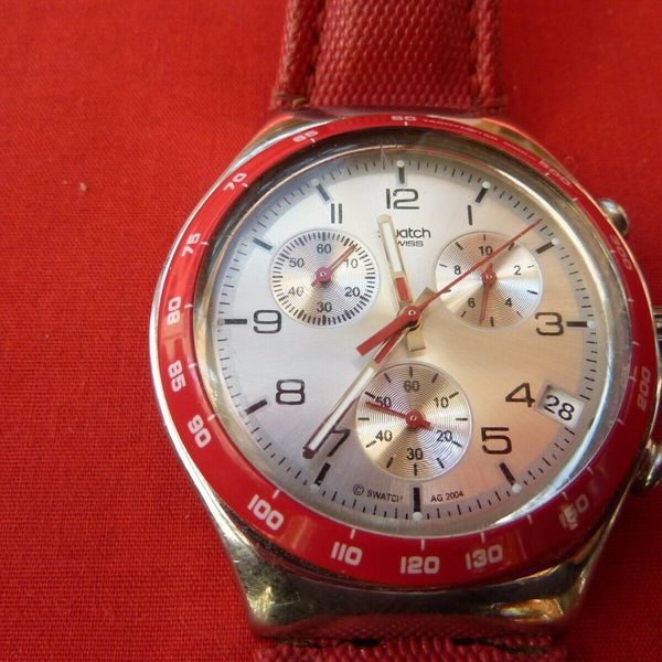 SWATCH IRONY WATCH AG 2004 RED STRAP | WatchCharts Marketplace