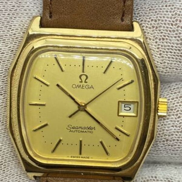 Auth Vintage OMEGA SEAMASTER 166.0255 Automatic Day Date Square Dial ...