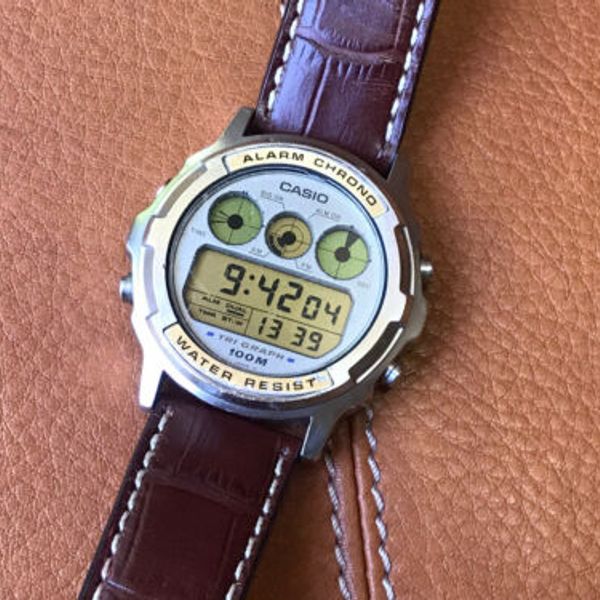 Vintage Casio TGW-100 "Tri Graph" BOX SET QW.827 Japan, WR.100m. Jahr ...