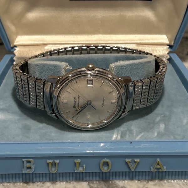 Vintage Bulova Ambassador Men's Wristwatch Watch Stainless Steel W ...