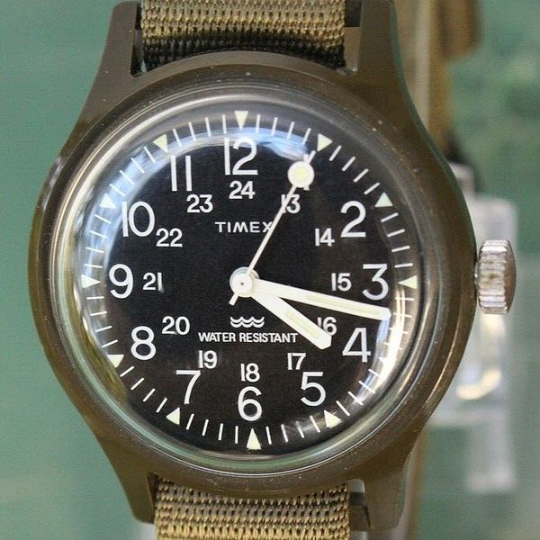 w/ Video: NOS? Vintage Timex Military Black Dial Mechanical Watch from ...