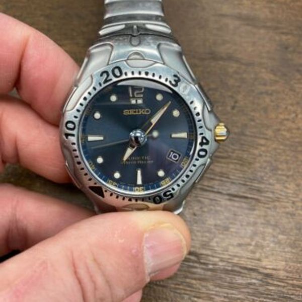 MEN'S SEIKO KINETIC AUTO RELAY MODEL SMA113 (5J22-0A50) - BLUE DIAL | WatchCharts Marketplace